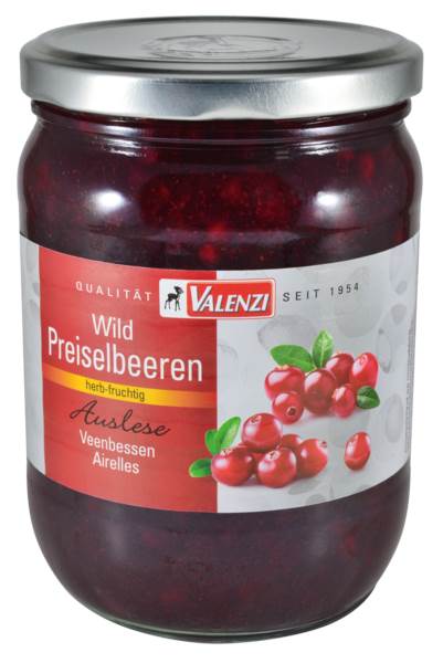 Valenzi Wildpreiselbeeren, 580 ML/GL