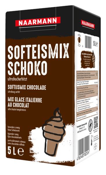 Naarmann Softeismix Schoko, 5% Fett im Milchanteil, Bag in Box, 5 L/BX ...