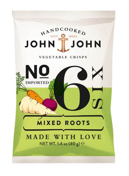 John & John Vegetable Crisps Mixed Roots, Wurzelgemüsechips aus England ...
