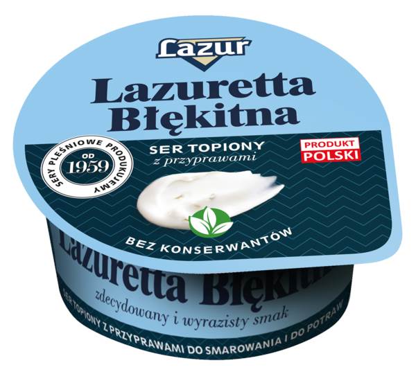Lazur ser topiony z przyprawami Lazuretta Błękitna 125g 1 ST
