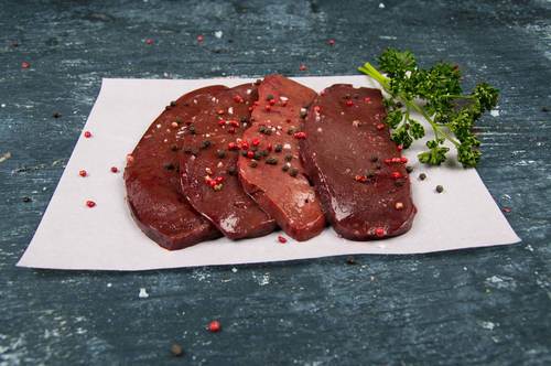 Kalvelever i skiver (med hinder), 30 x 125 g