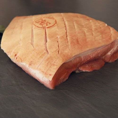 Skinkeculotte med svær, ridset i Harlekintern, ca. 2,5 kg, Danmark