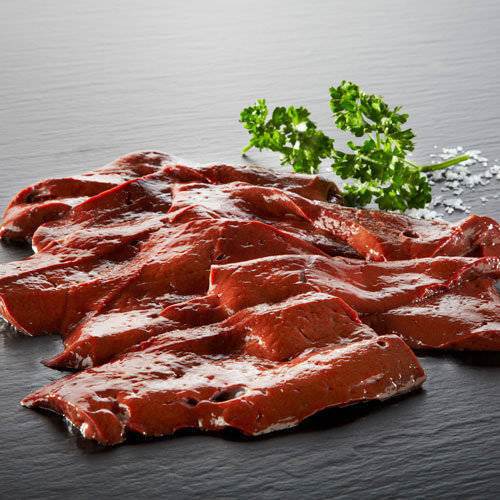 Kalvelever i skiver, 100 g/skive, EU
