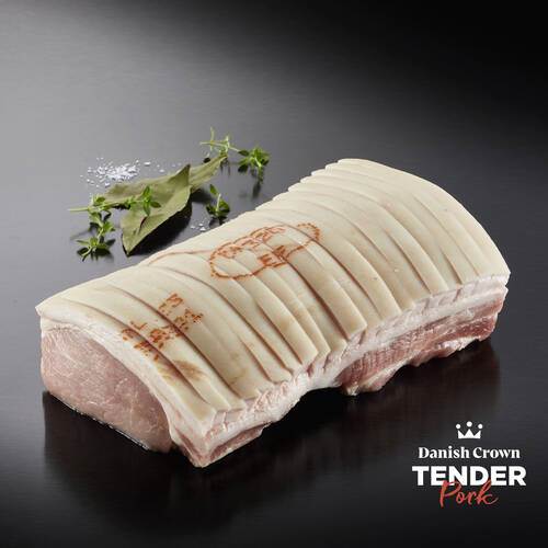 Kam af gris ridset med spæk uden ben, 2,5 kg